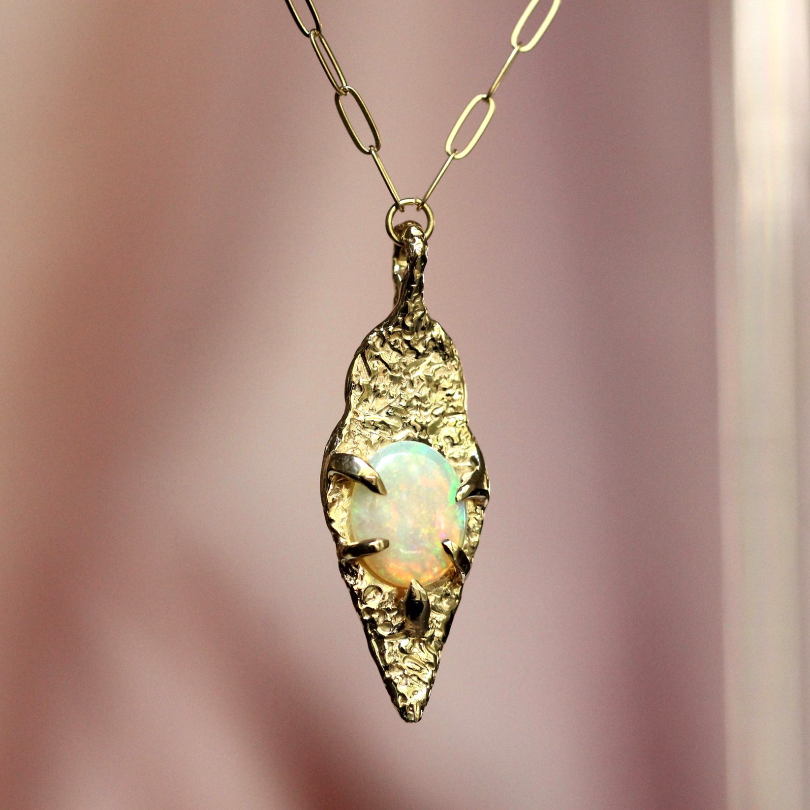 10K Opal Sheild Pendant- One of a Kind – Liesel Love